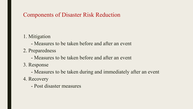 Disaster Risk Reduction | PPTX | Environment | Science
