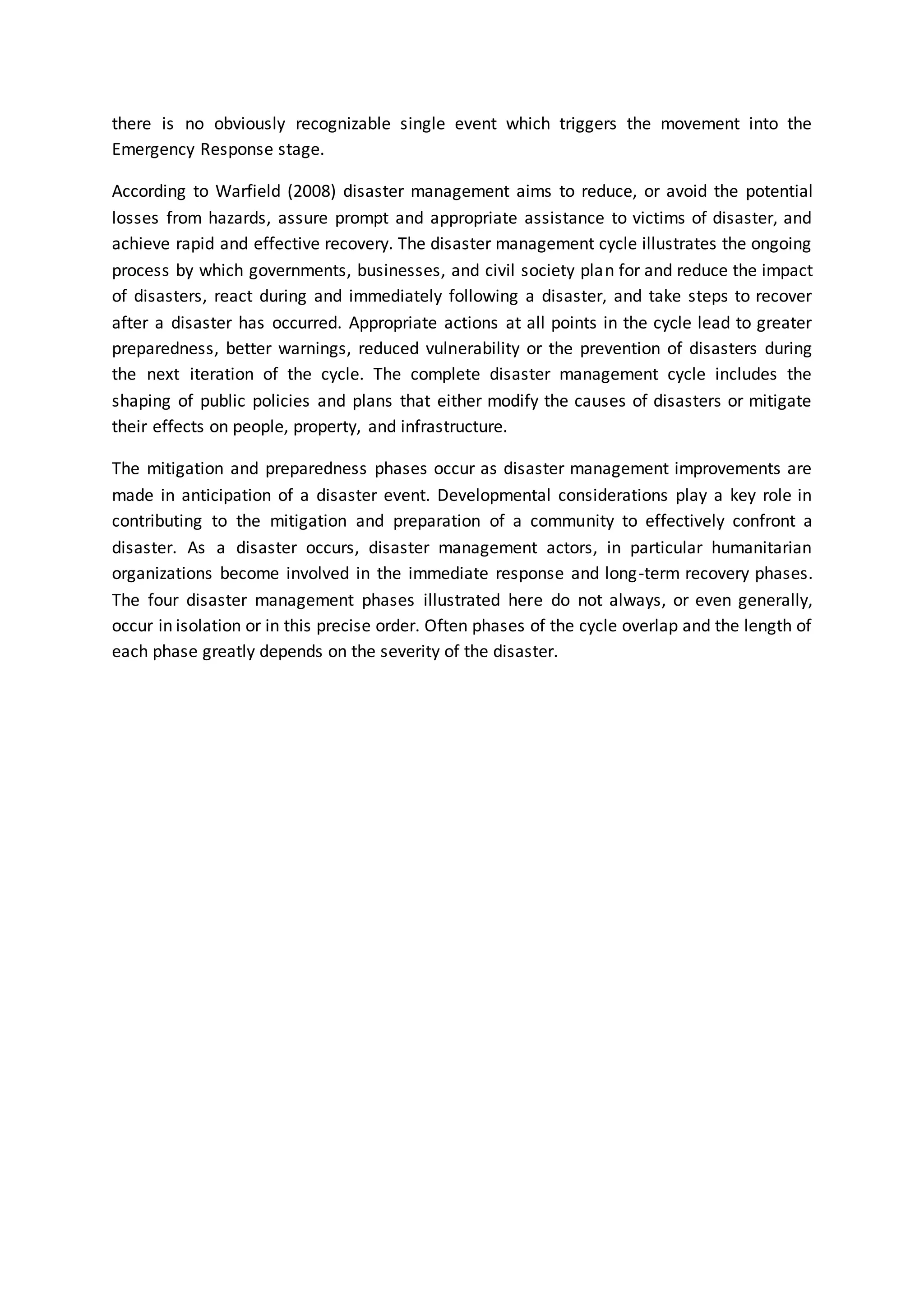 Disaster risk reduction | DOCX