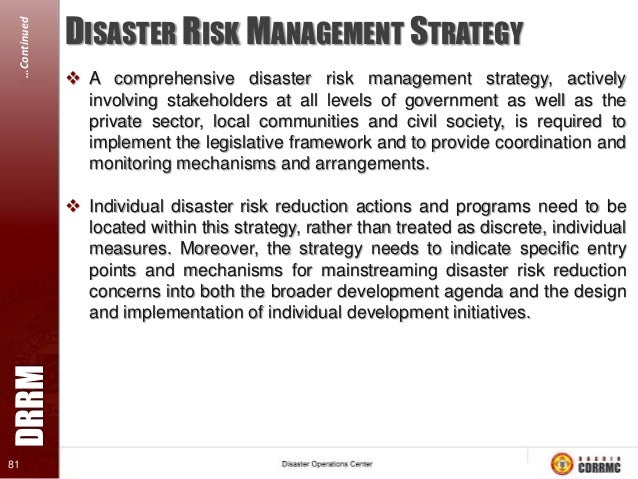 Disaster Risk Reduction and Management