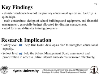 School-based disaster risk reduction approach in building resilience ...