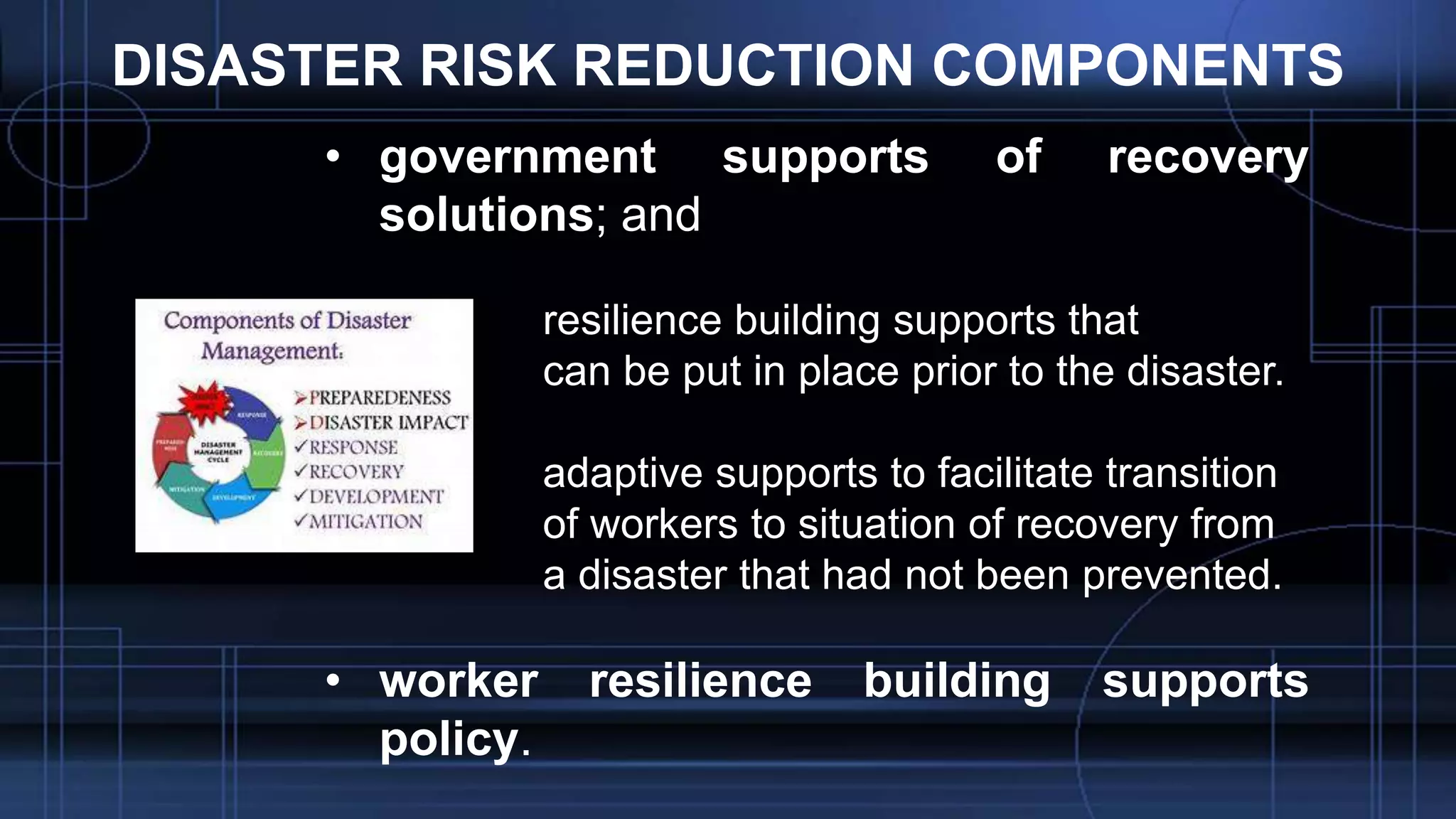 Disaster Risk Reduction in Labor Market Resilience and Recovery by ...