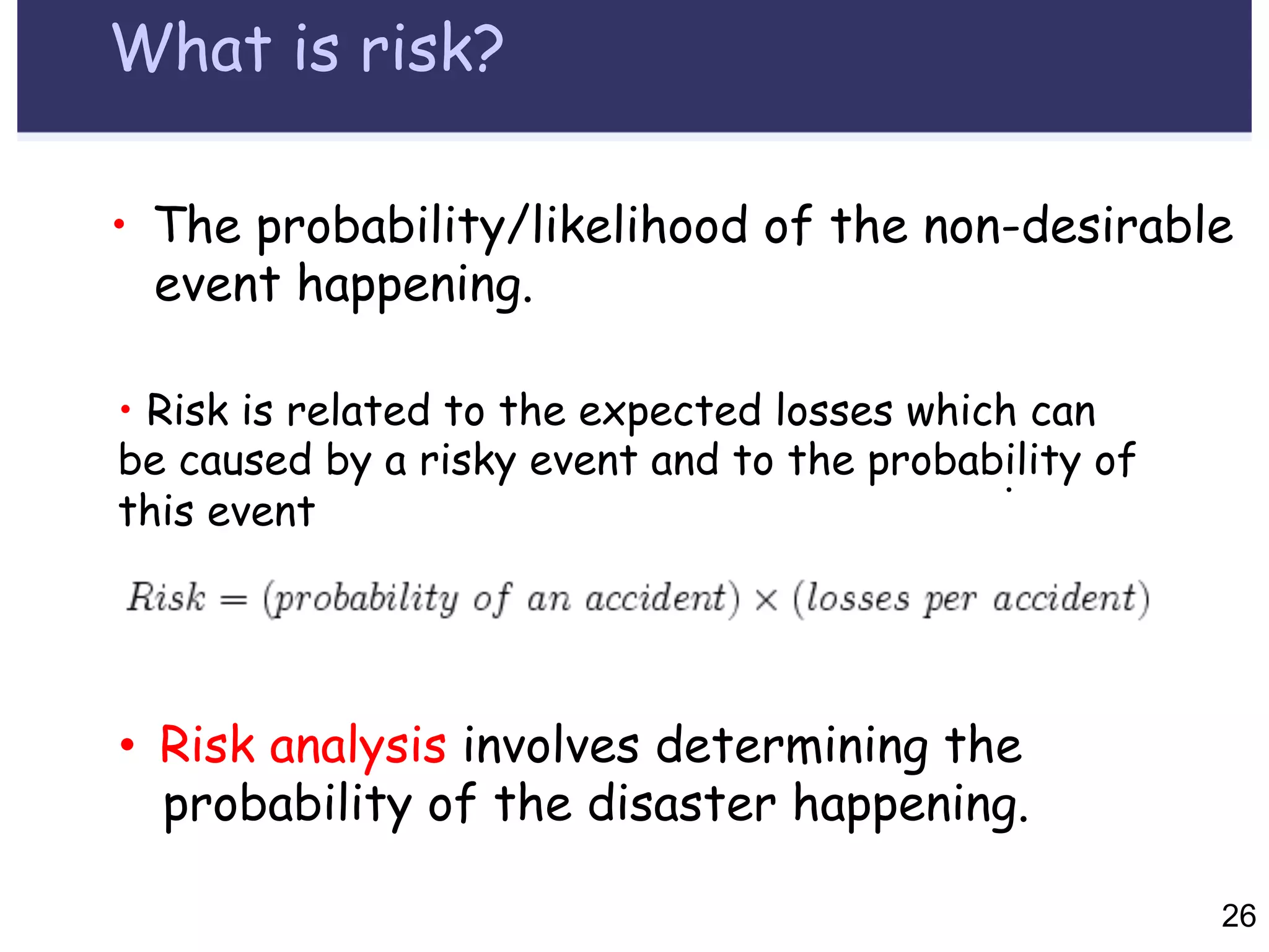 Disaster Risk Reduction Terminology | PDF