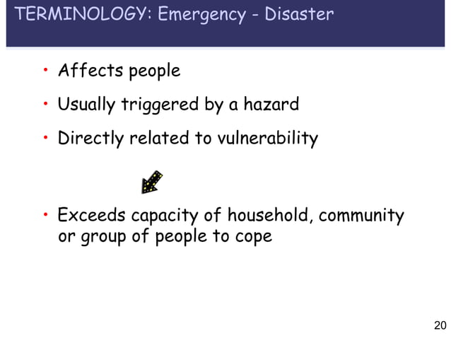 Disaster Risk Reduction Terminology | PDF