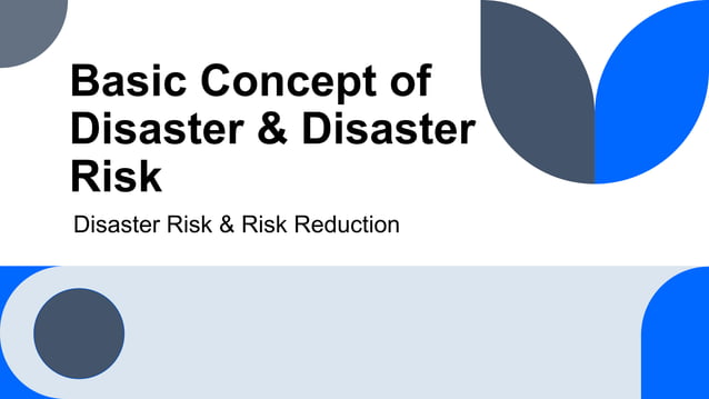 Disaster Risk & Risk Reduction.pptx