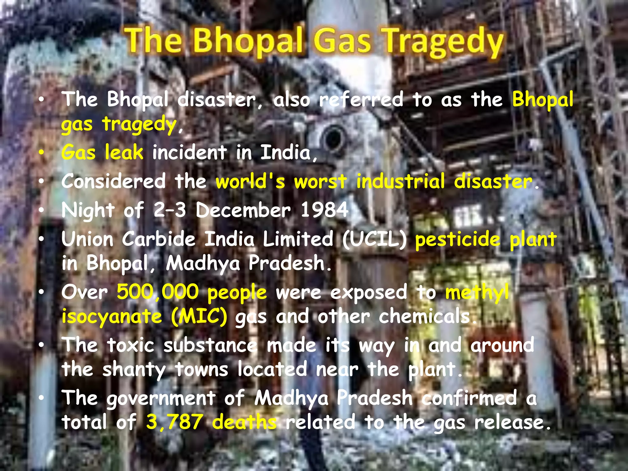 Bhopal Gas Tragedy | PPTX