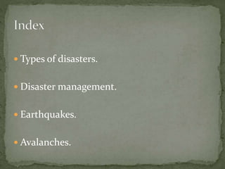 Disasters (natural/man-made) | PPTX