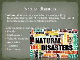 Disasters (natural/man-made) | PPTX