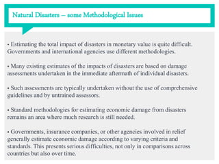 Disasters impact on agriculture | PPTX