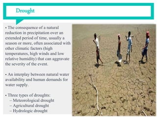 Disasters impact on agriculture | PPTX