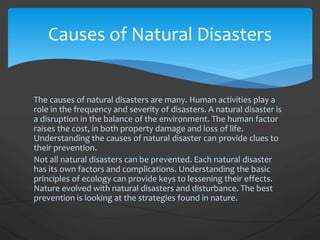 Disasters (man made and natural disasters) | PPTX