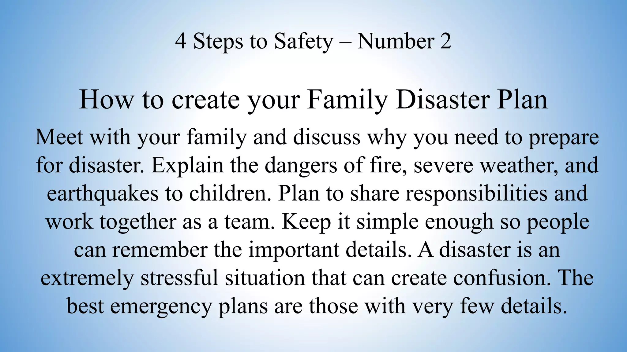 Disaster & Safety Planning | PPTX