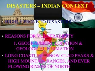 Disasters and disaster management in india | PDF