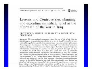 Disasters and Complex Humanitarian Emergencies: Challenges for Public ...