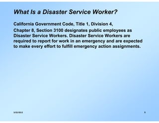 Disaster Service Worker | PDF