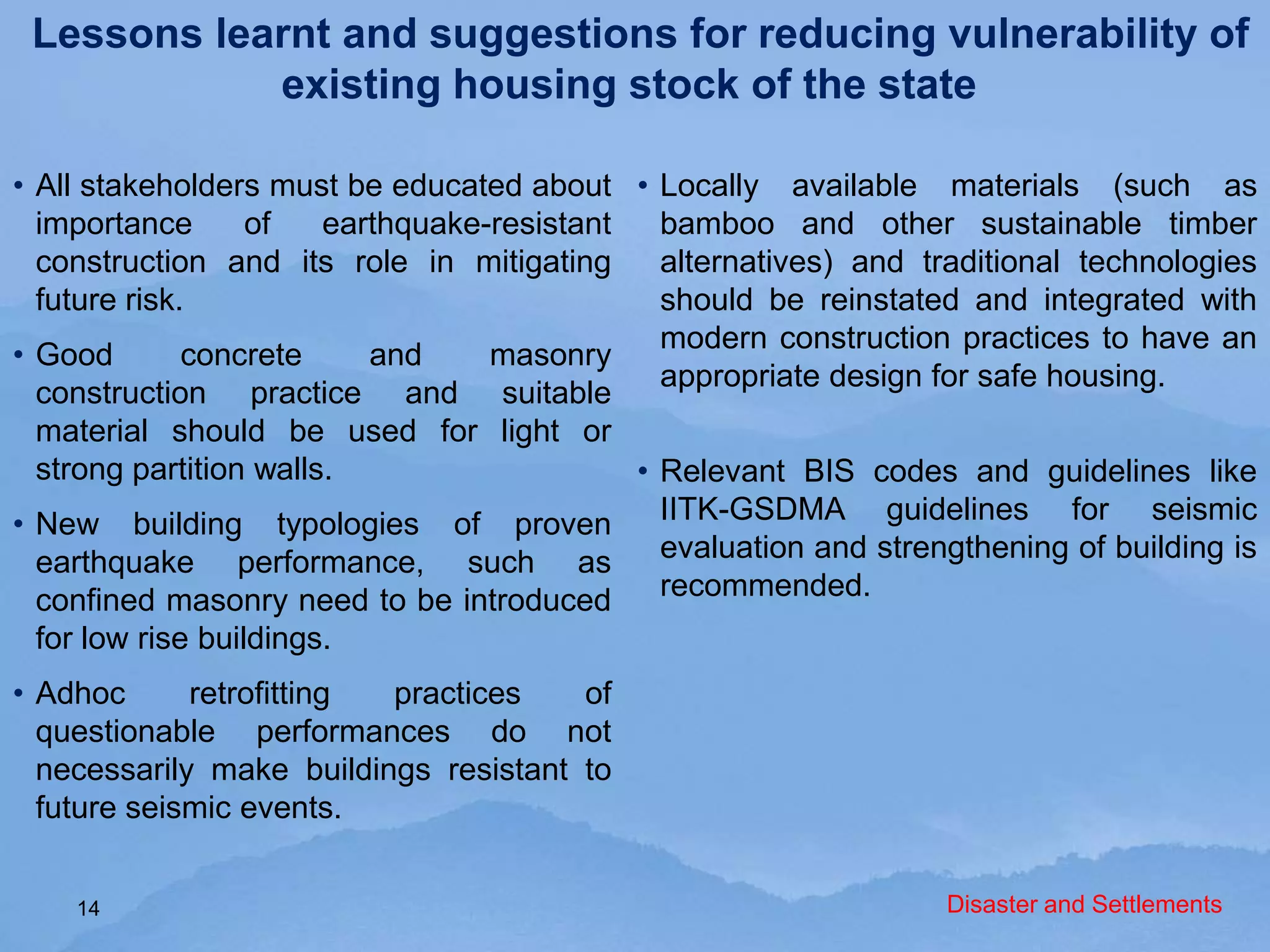 Disaster & settlements dinker | PPTX