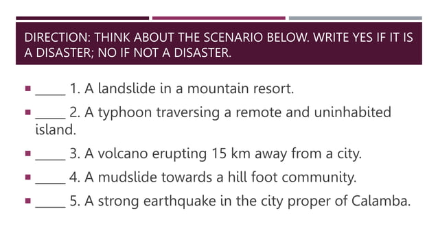 Disasters from Different Perspectives.pptx | Infectious Diseases ...