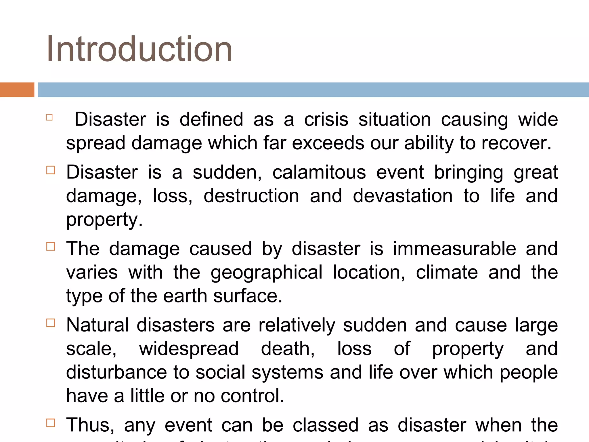 Disasters management | PPT