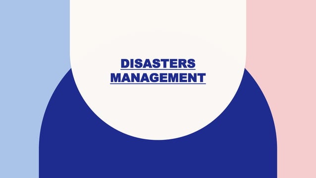 Disasters Management In India PPT Project | PPT