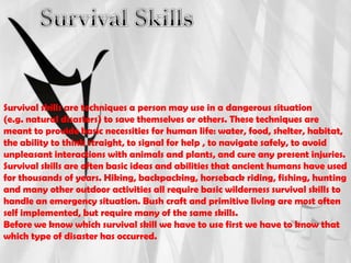 Disasters and Surviving Skill | PPTX
