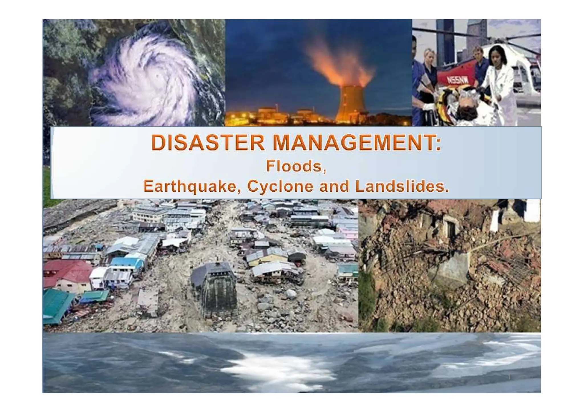 An overview of various types of Disasters & their management | PDF