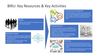 BIRU insurtech with blockchain and parametric | PPTX