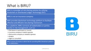 BIRU insurtech with blockchain and parametric | PPTX