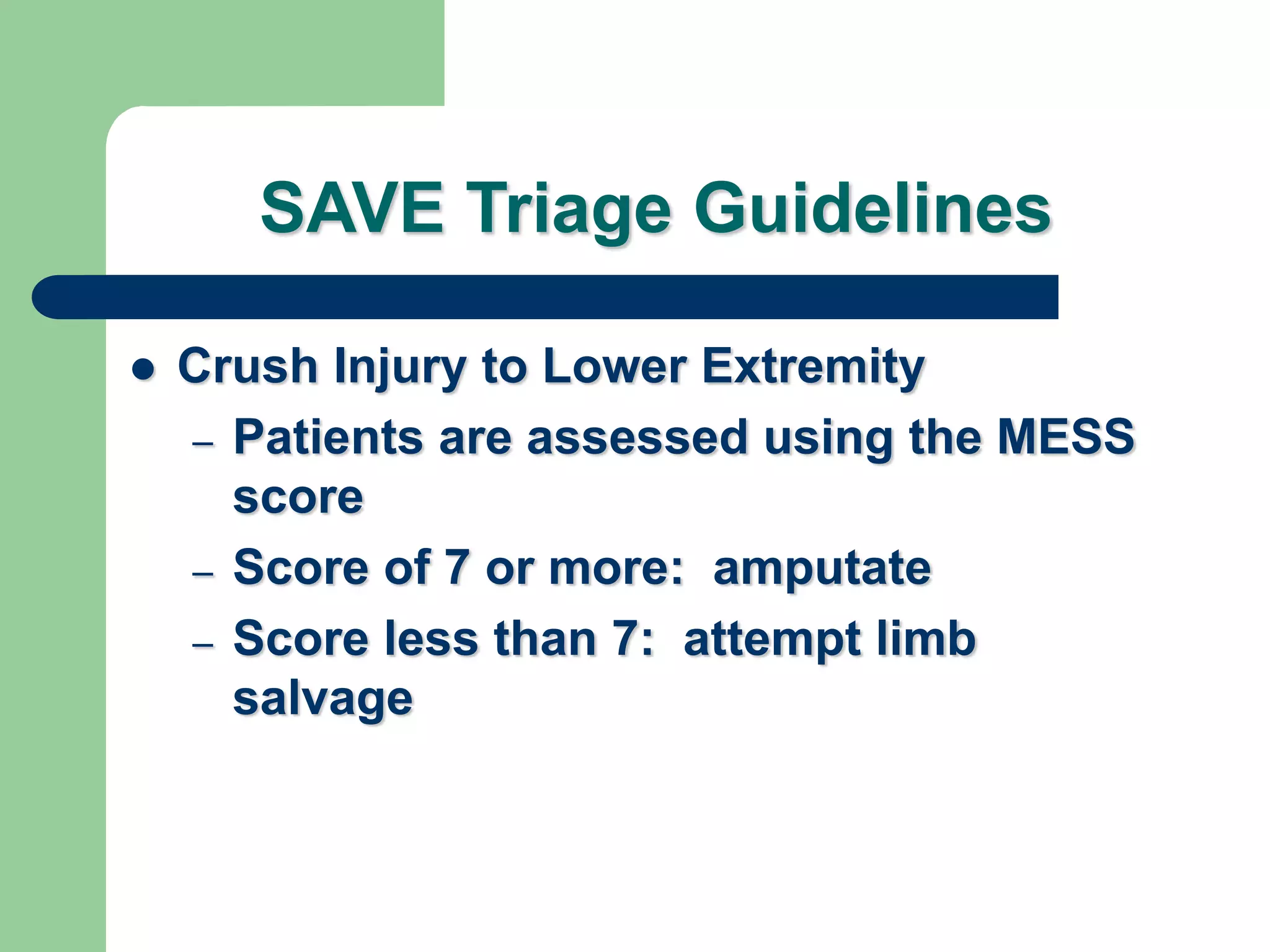 Disaster triage - S.T.A.R.T. and S.A.V.E. | PPT