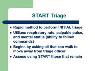 Disaster triage - S.T.A.R.T. and S.A.V.E. | PPT