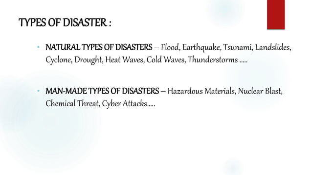 Disaster & Types of Disaster | PPTX