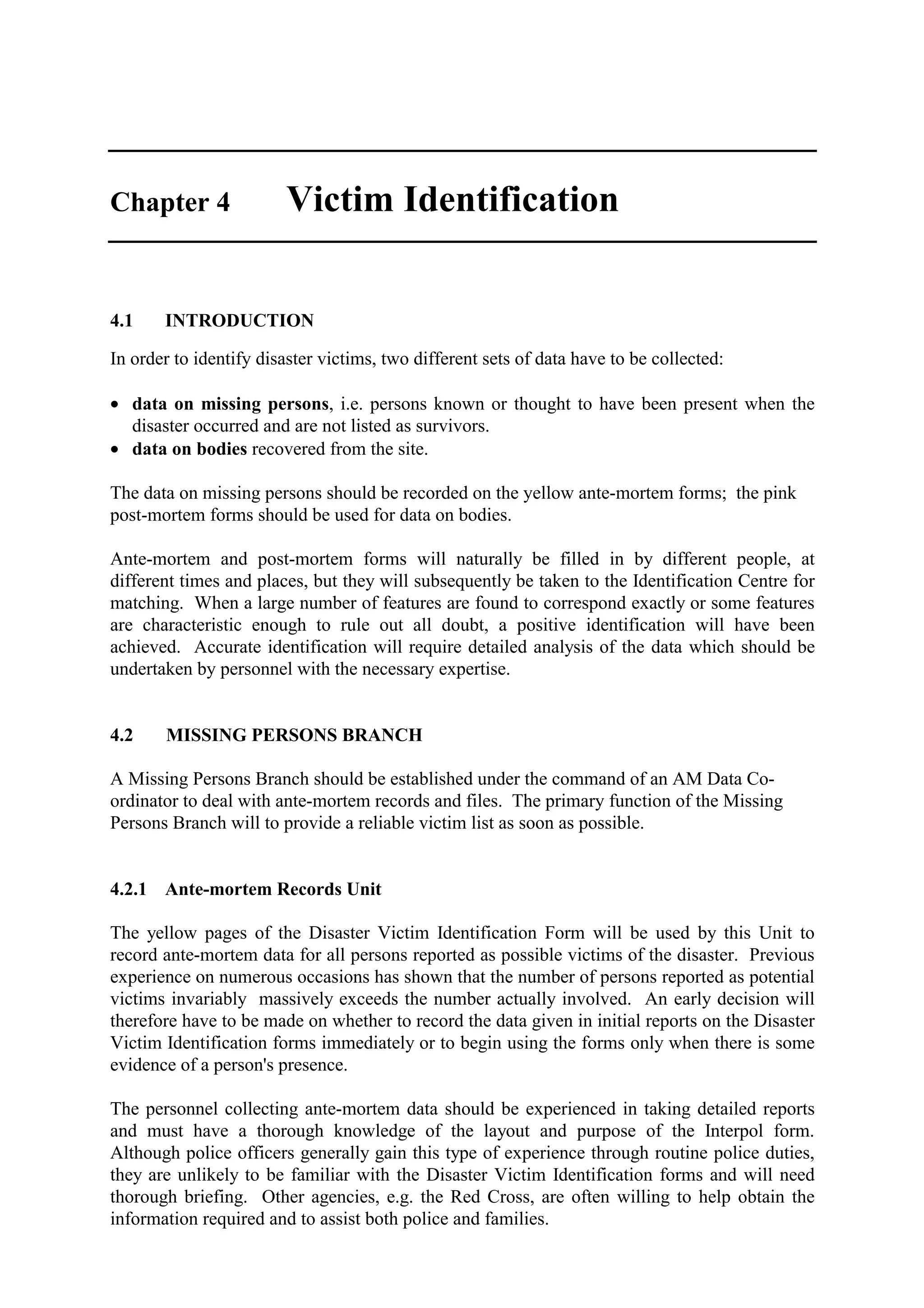 Disaster Victim Identification | PDF