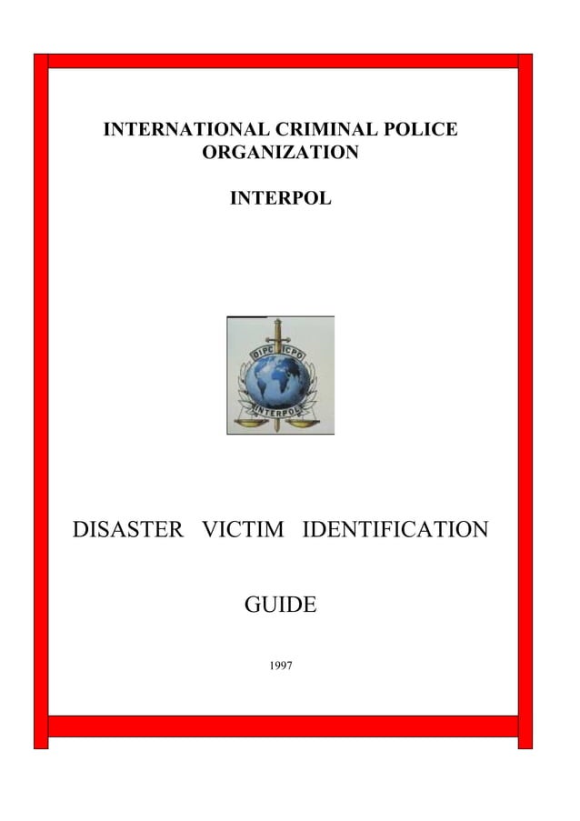 Disaster Victim Identification | PDF | Crime & Harmful Acts to ...