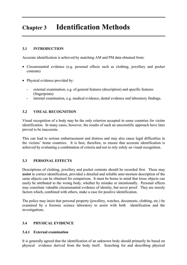 Disaster Victim Identification | PDF | Crime & Harmful Acts to ...