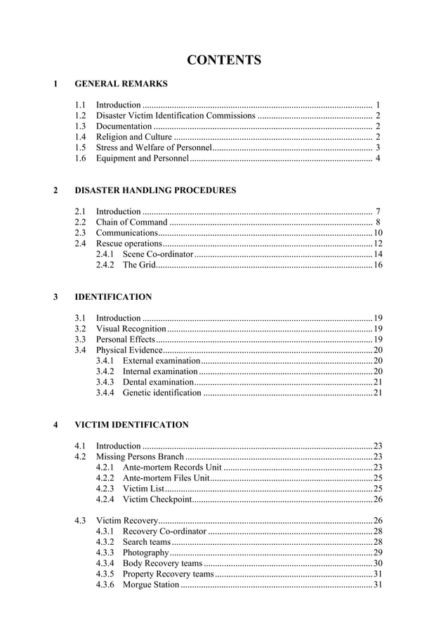 Disaster Victim Identification | PDF | Crime & Harmful Acts to ...