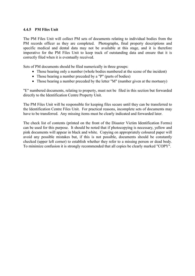 Disaster Victim Identification | PDF | Crime & Harmful Acts to ...