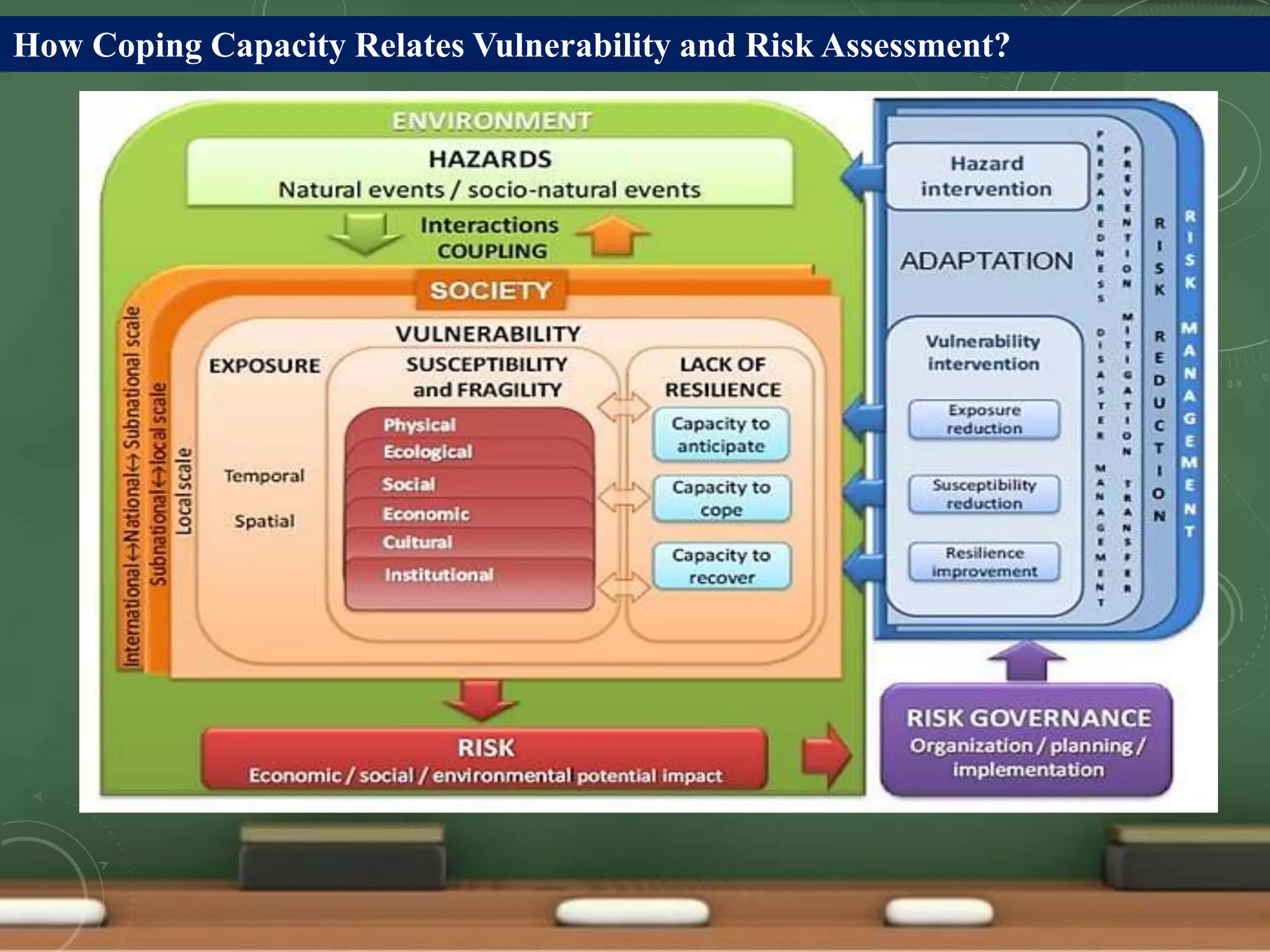 Disaster vulnerability, risk and capacity | PPTX