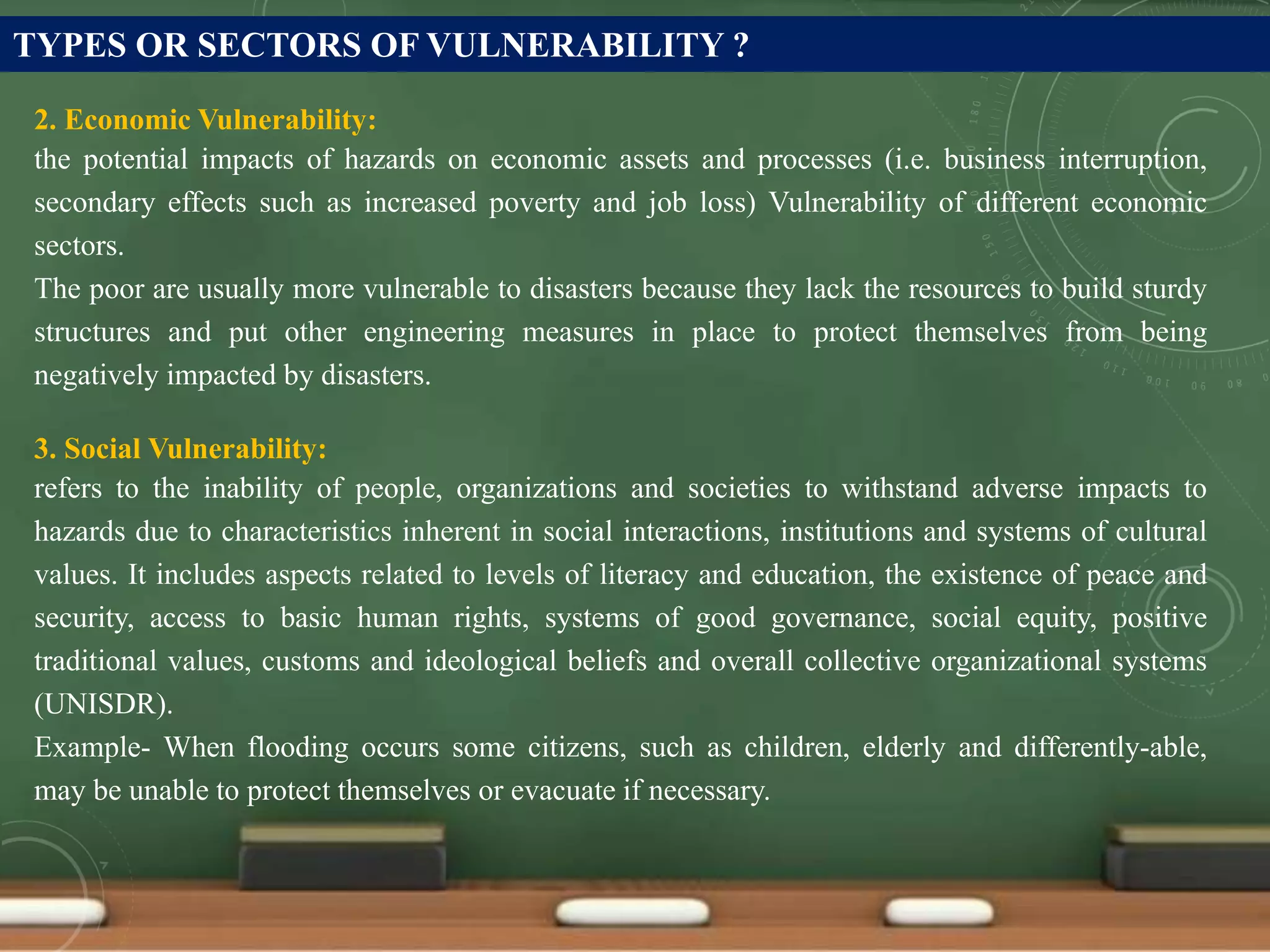 Disaster vulnerability, risk and capacity | PPTX