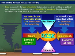 Disaster vulnerability, risk and capacity | PPTX