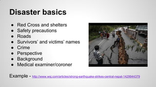 Reporting on Disaster, Weather and Tragedies | PPT