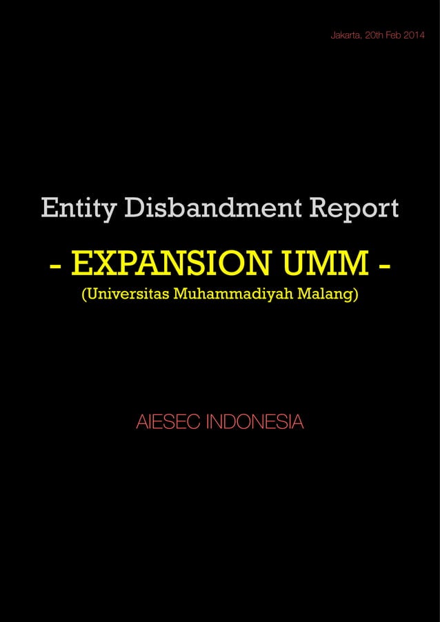 Disbandment report umm | PDF