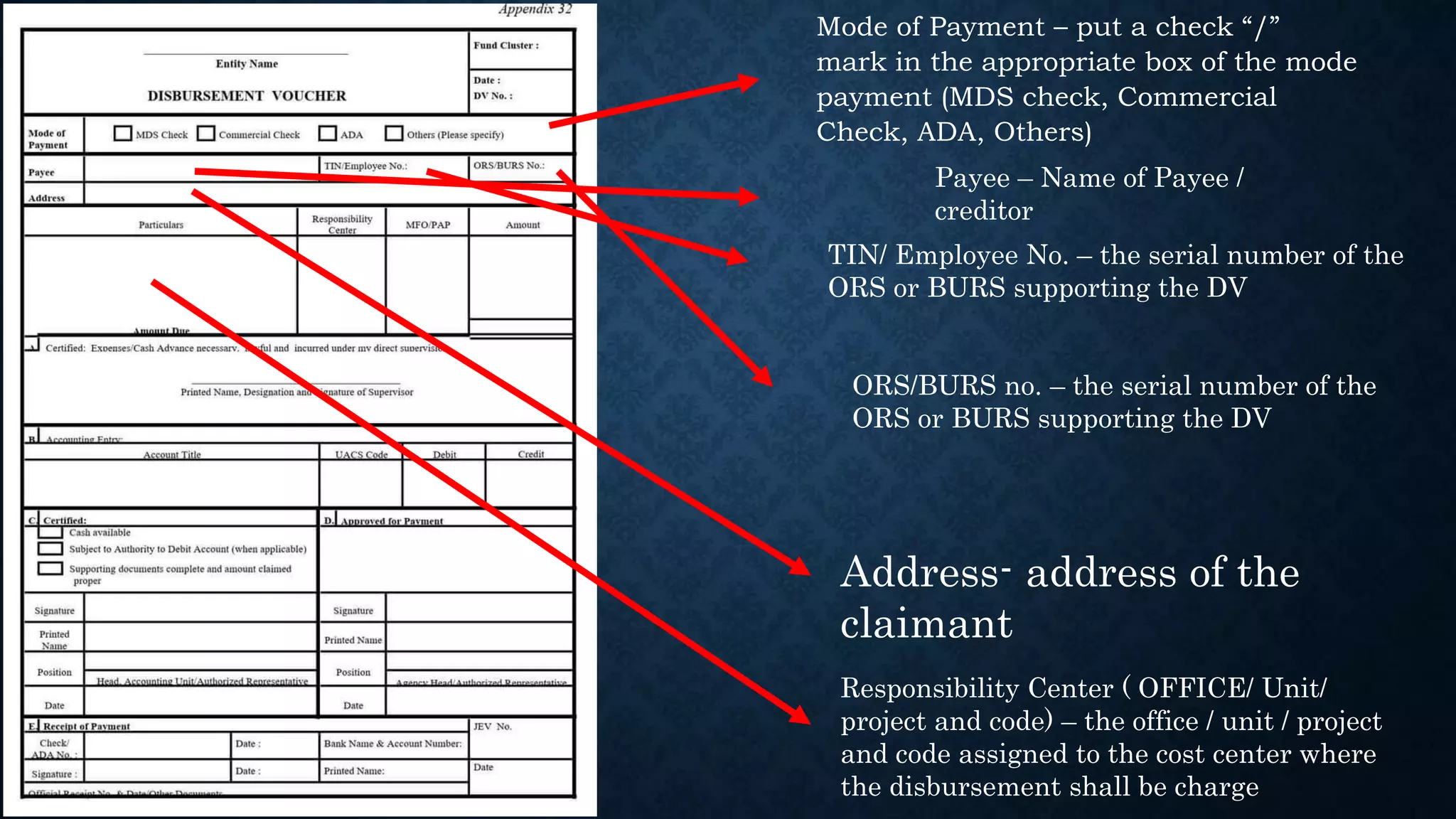 Disbursment voucher | PPTX