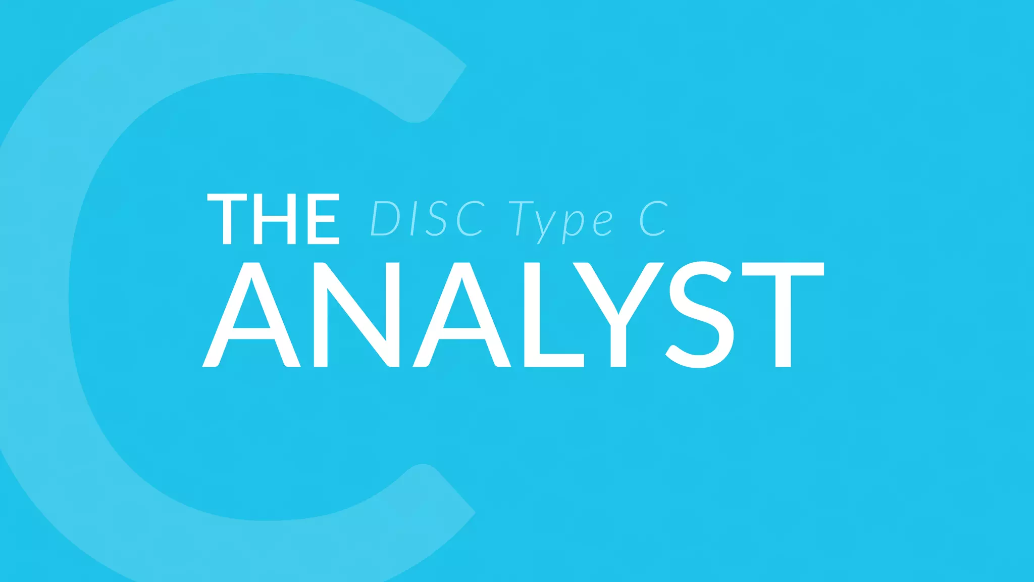 DISC C - The Analyst | PDF