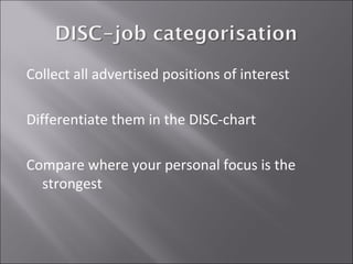 Disc job categorisation | PPT | Science