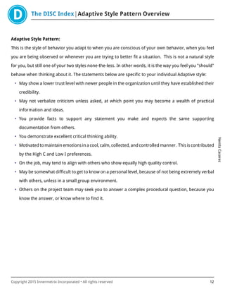 my DISC profile | PDF | Fashion Trends | Style & Fashion