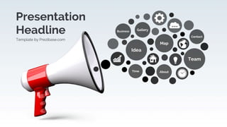 Megaphone 3D Presentation Template | PDF