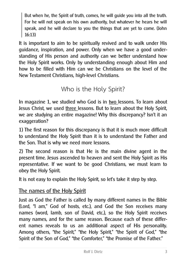 Discover the wonderful Holy Spirit of God | PDF | Free Download
