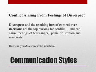 DiSC Examination of Conflict Modes | PPTX