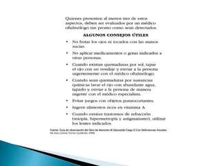 Discapacidad sensorial visual | PPTX