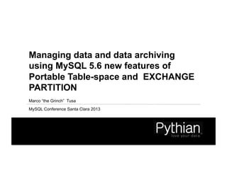 Discard inport exchange table & tablespace | PPT