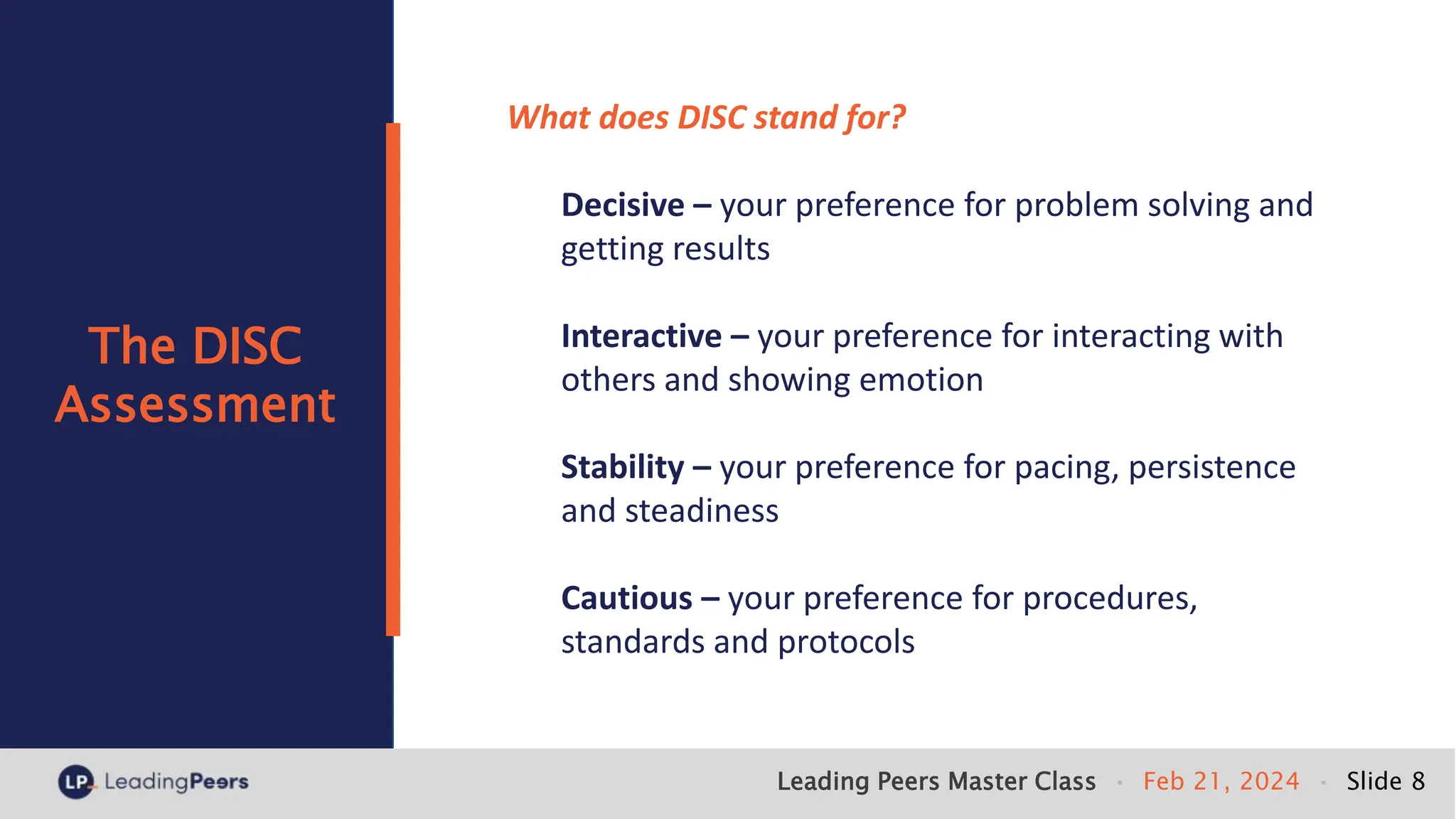 DISC Assessment Master Workshop - Session 1 | PPTX