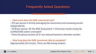 DISC Assessment Master Workshop - Session 1 | PPTX